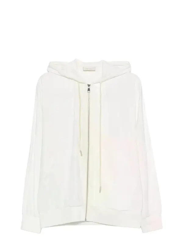 YES LONDON Zip-fastening Hoodie - White