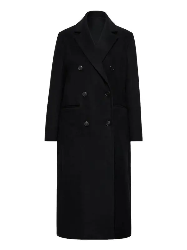 REFORMATION Lucas Double-breasted Coat - Black