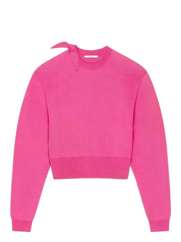 Givenchy Crew-neck Sweater With Tie Detail - Pink