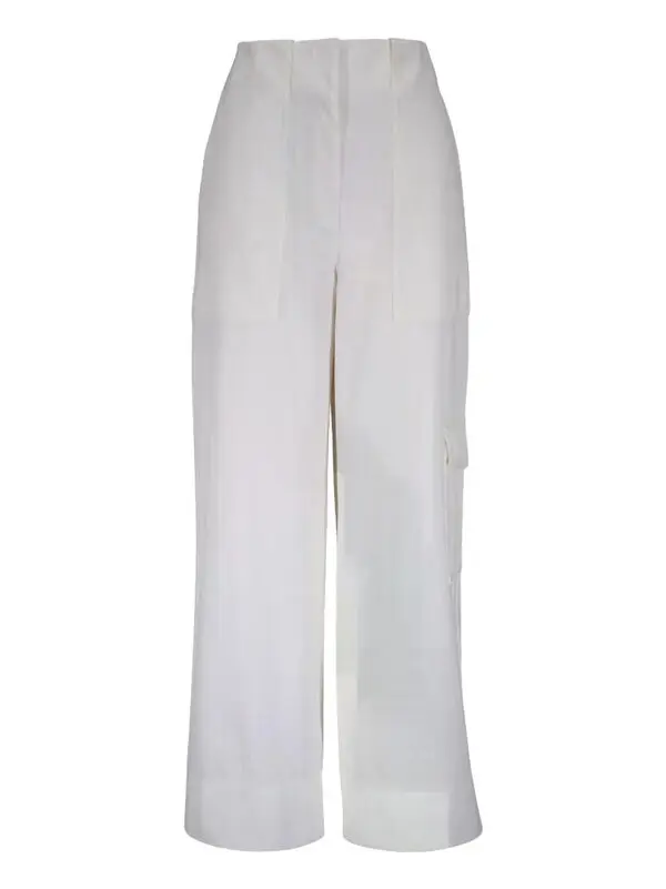 Akris Patch-pocket Cropped Trousers - White