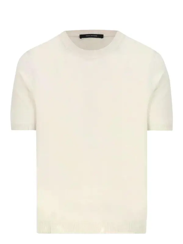 Tagliatore Crew-neck Short-sleeve Sweater - Neutrals