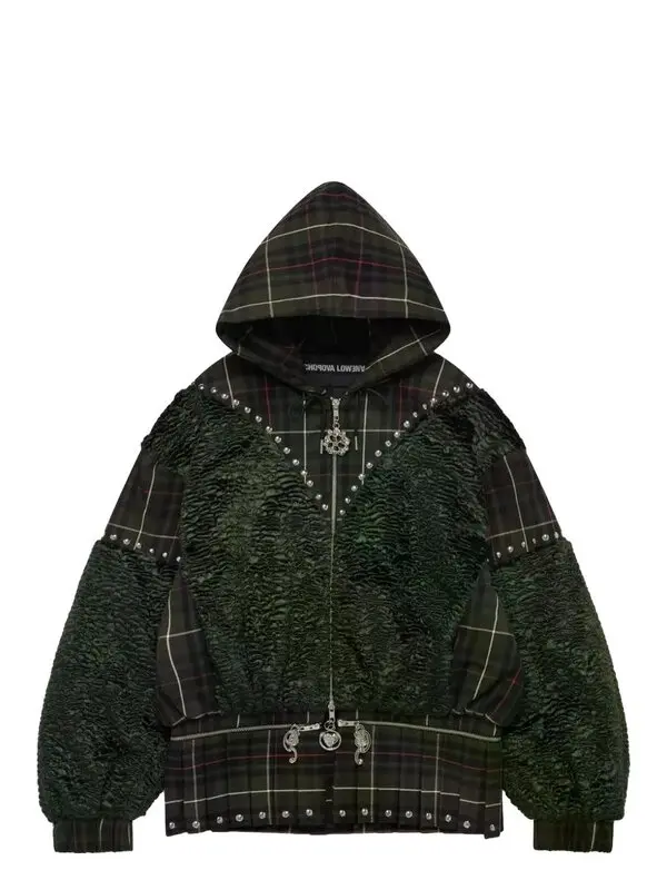 CHOPOVA LOWENA Tartan Hoodie - Grey