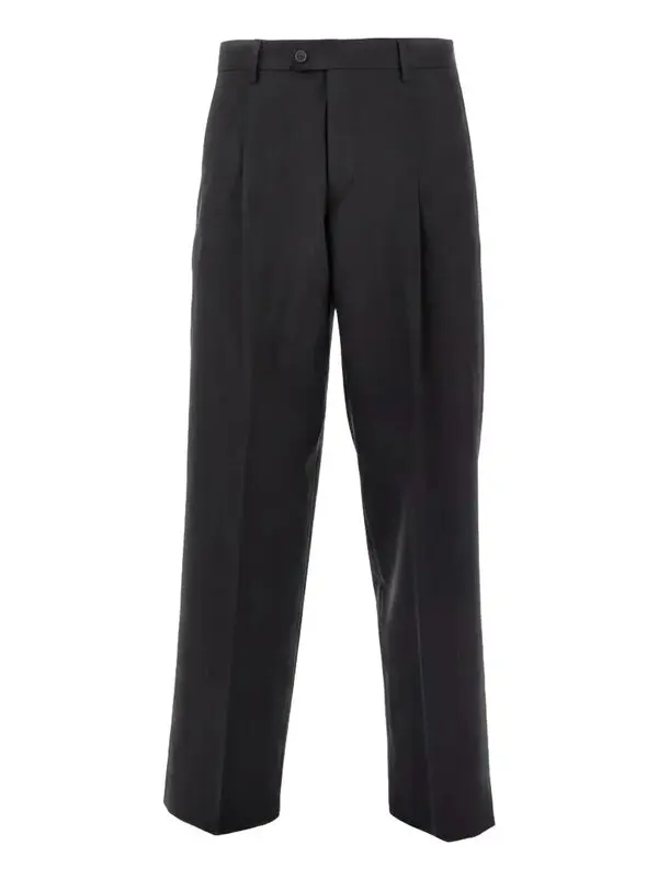 BRERAS MILANO Pleated Trousers - Black