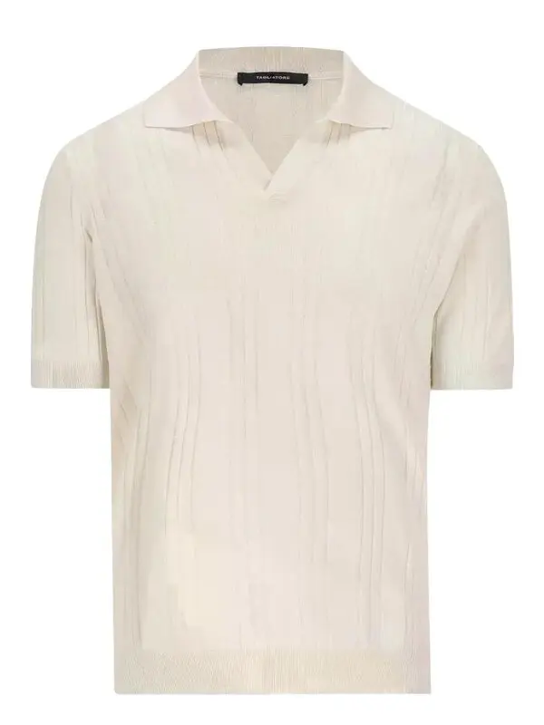 Tagliatore Ribbed Polo Shirt - Neutrals