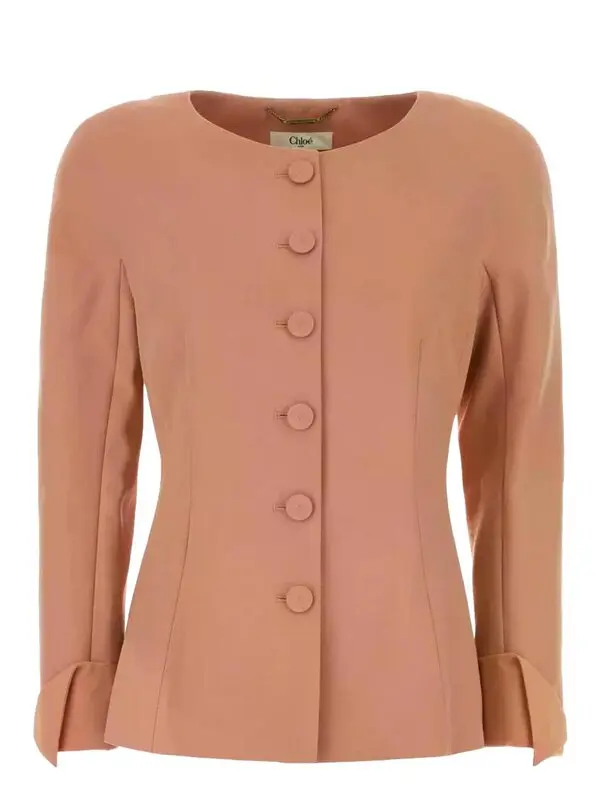 Chloé Wool Crepe Jacket - Pink