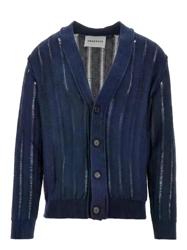 AMARANTO Buttoned Cardigan - Blue