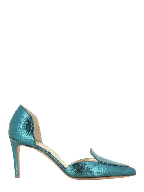 ANTONIO BARBATO MAESTRI VENEZIANI Cracked-effect Leather Pumps - Blue