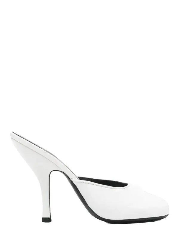 JUDE Peep-toe Mules - White