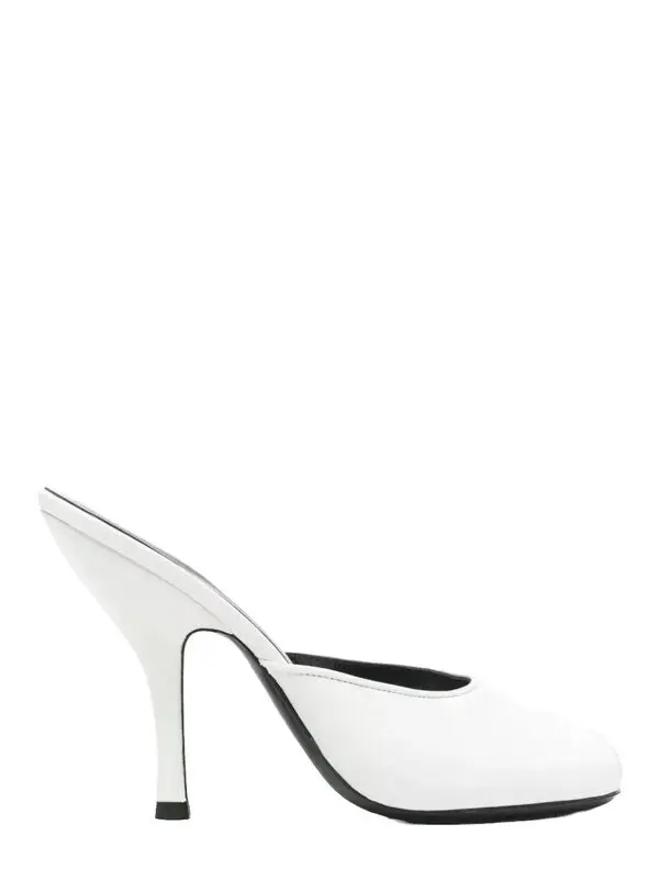 JUDE Peep-toe Mules - White