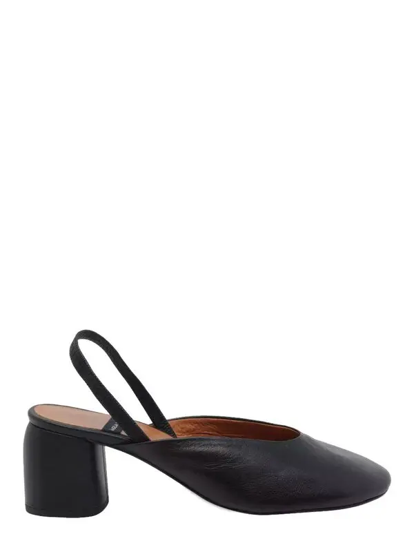 ANGEL ALARCON Slingback Round-toe Pumps - Black