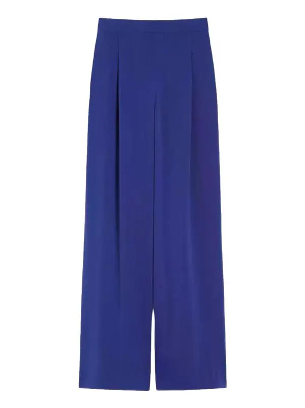 Max Mara High-waist Pleated Trousers - Blue