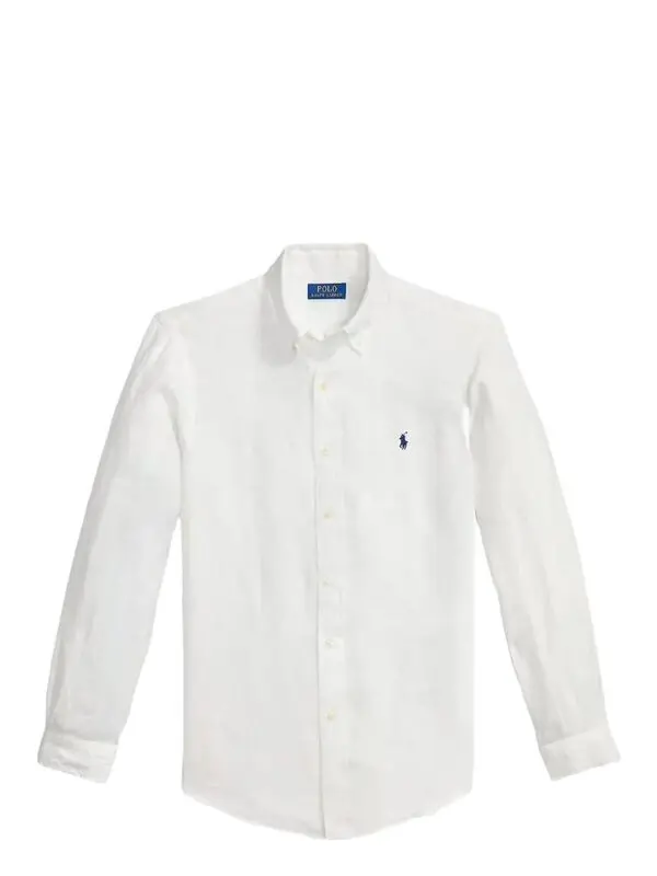 Polo Ralph Lauren Logo-embroidery Linen Shirt - White