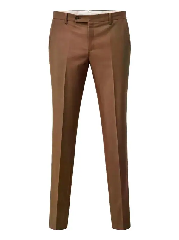 FRANZESE COLLECTION Flat-front Trousers - Brown