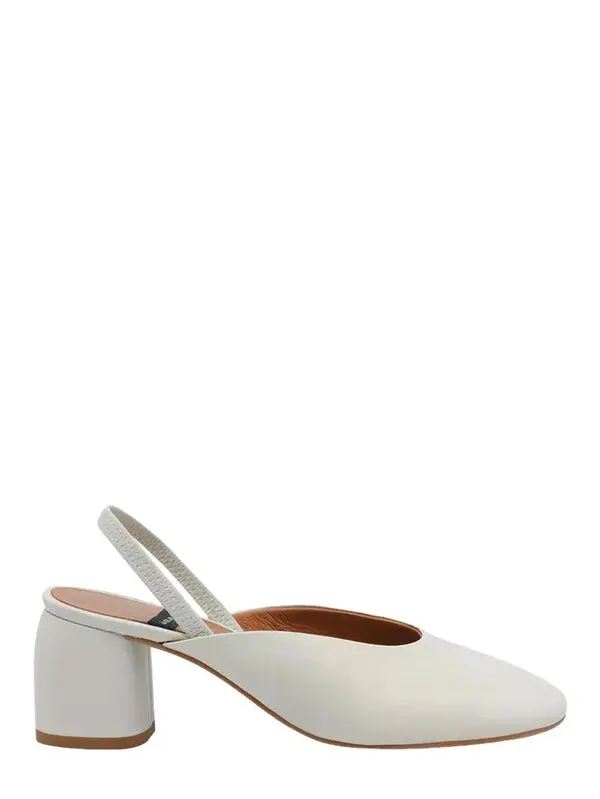 ANGEL ALARCON Round Toe Slingback Pumps - White
