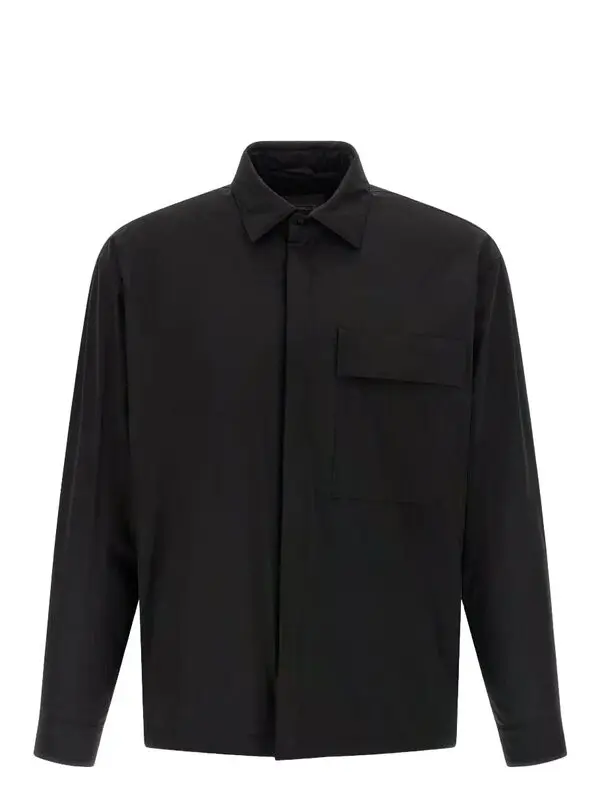 Herno Patch Pocket Functional Overshirt - Black