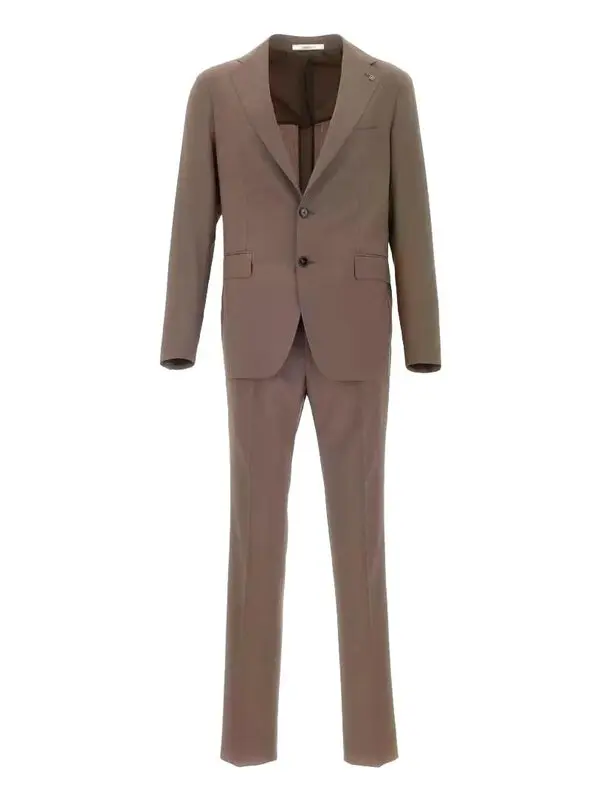 Tagliatore Single-breasted Wool Suit - Brown