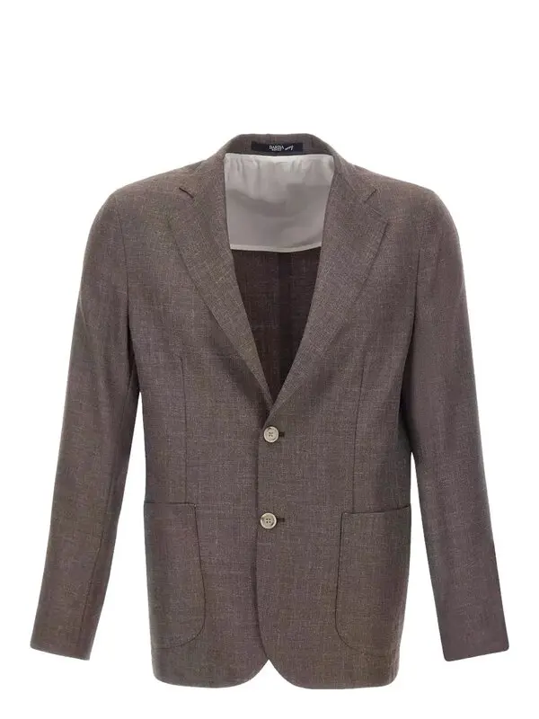 BARBA NAPOLI Easy J Mono Patch-pockets Blazer - Brown