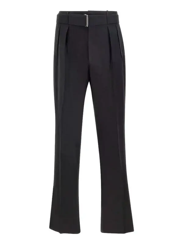 Tagliatore Belted Pleated Trousers - Grey