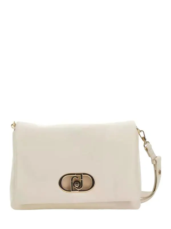 Liu Jo Flap Shoulder Bag With Logo - Neutrals