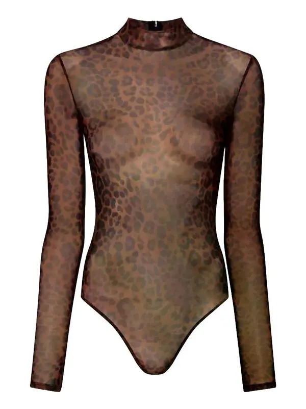 Lapointe Animal-print Bodysuit - Brown