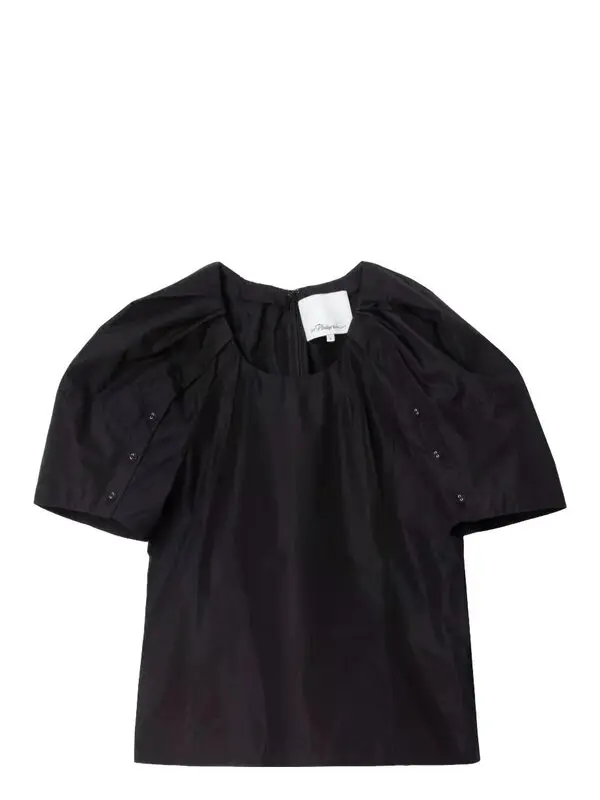 3.1 Phillip Lim Bloom Scoop-neck Top - Black