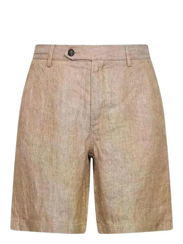 MC2 SAINT BARTH Herringbone Bermuda Shorts - Neutrals