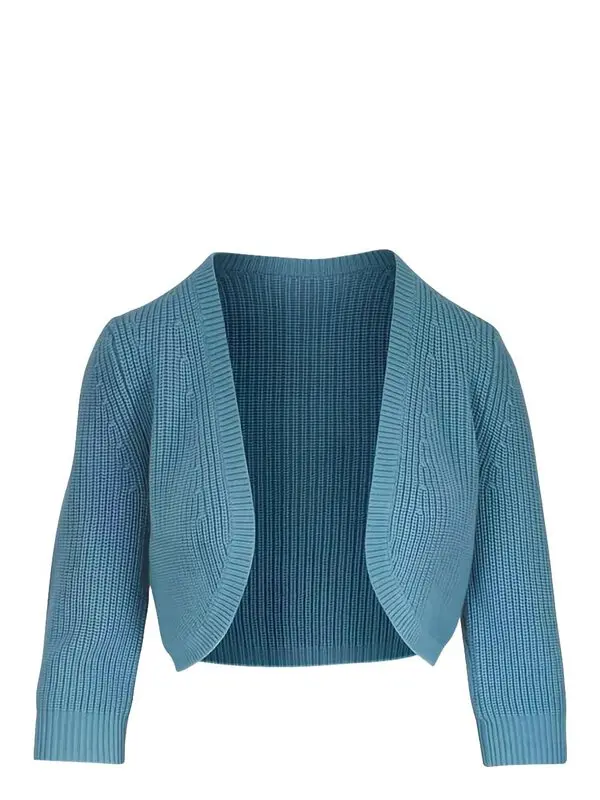 Michael Kors Knitted Cropped Cardigan - Blue
