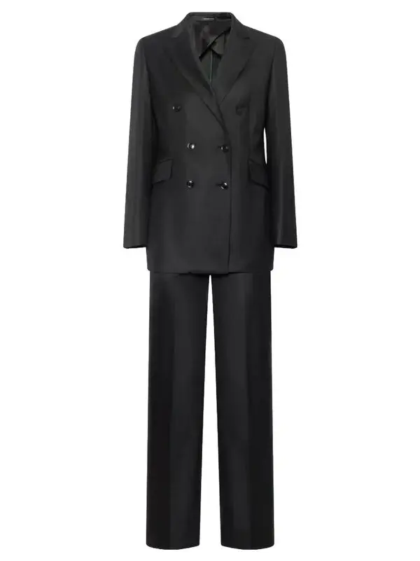 FRANZESE COLLECTION Lady Diana Double-breasted Suit - Black