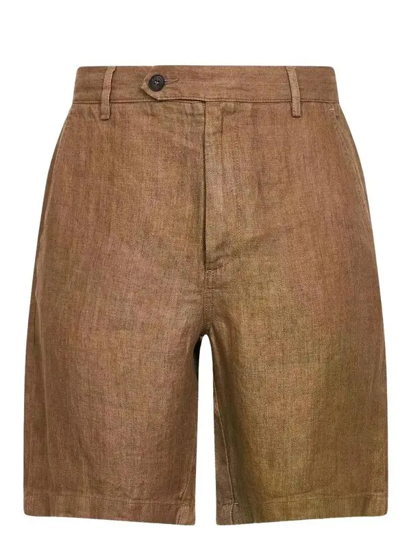 MC2 SAINT BARTH Tailored Herringbone Shorts - Brown
