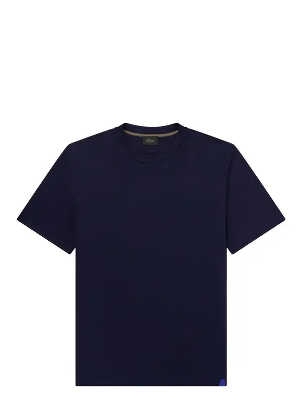 Brioni Cotton-jersey T-shirt - Blue