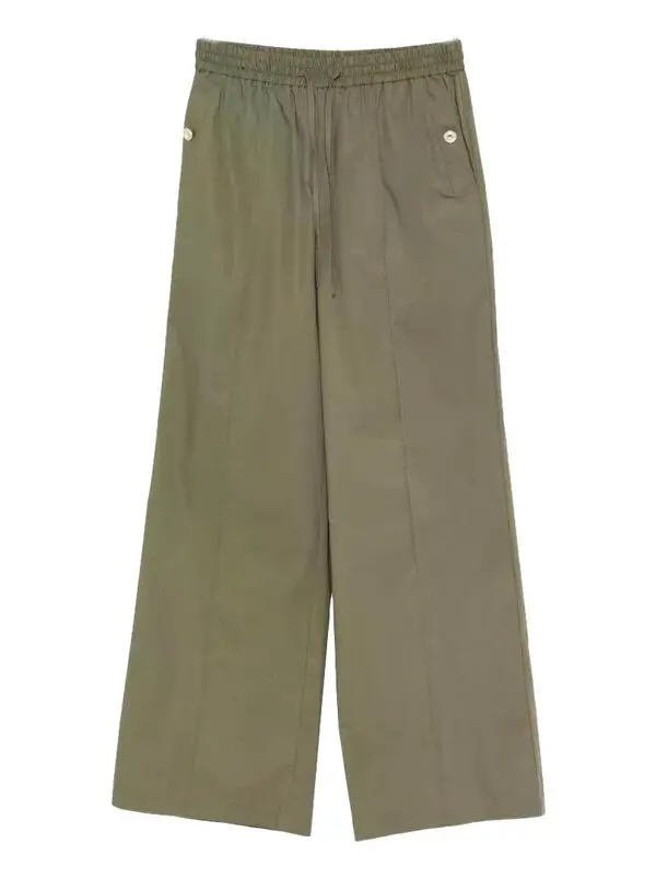 TWINSET Wide Leg Drawstring Trousers - Green