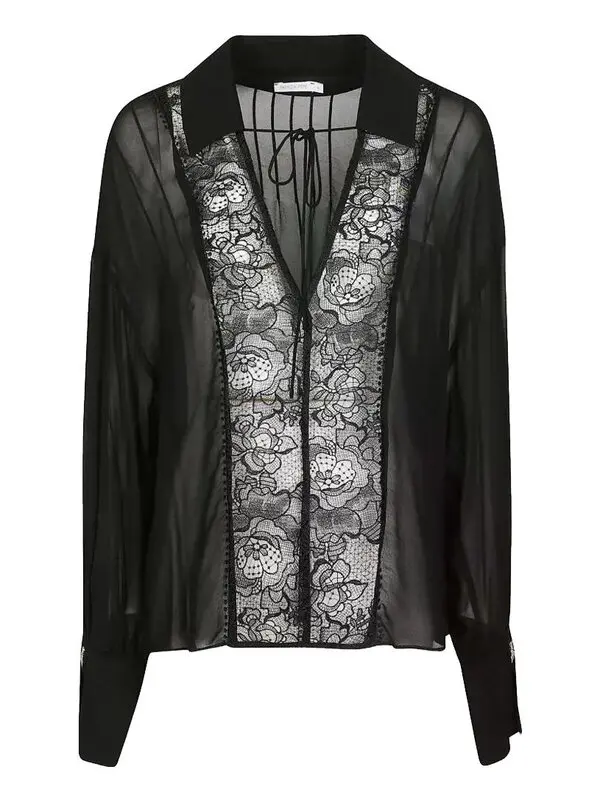 Patrizia Pepe Lace Blouse - Black