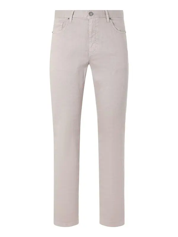 Zegna Straight-leg Linen And Cotton Jeans - Beige