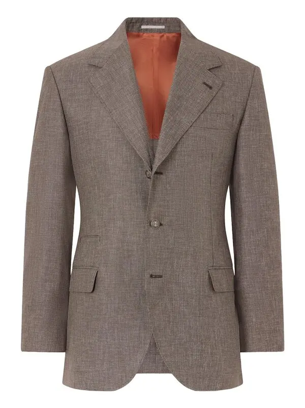 Brunello Cucinelli Wool Suit Jacket - Brown