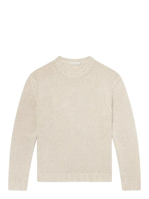 SAMAN AMEL Gio Slim-fit Silk Sweater - Neutrals