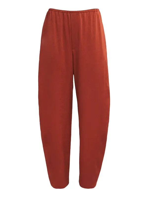 Nanushka Satin Wide-leg Trousers - Red