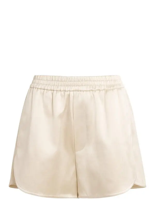 Nanushka Satin Nicla Shorts - Ivory