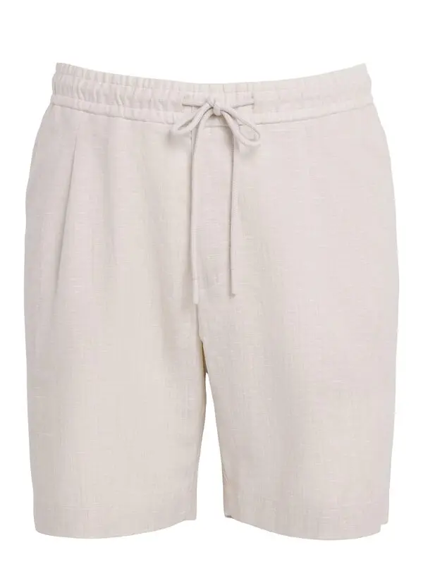 Zimmerli Linen-cotton Drawstring Shorts - Beige