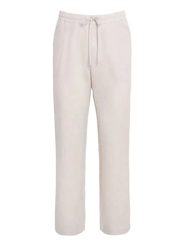 Zimmerli Linen-cotton Drawstring Trousers - Beige
