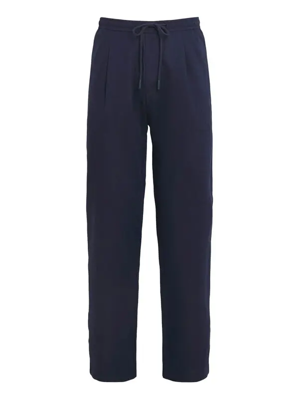 Zimmerli Linen-cotton Drawstring Trousers - Navy