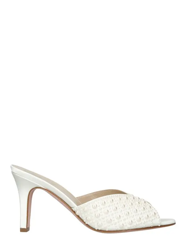 GINA Alyssa 85 Heeled Mules - White