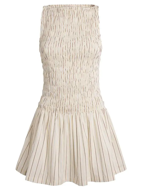 Faithfull The Brand Cotton Maria Mini Dress - Ivory
