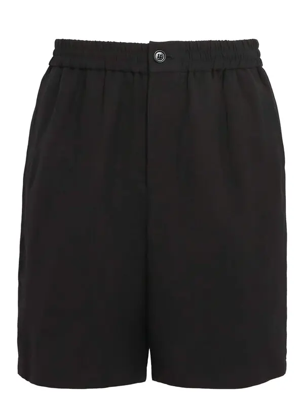 Ami Mid-rise Straight Shorts - Black