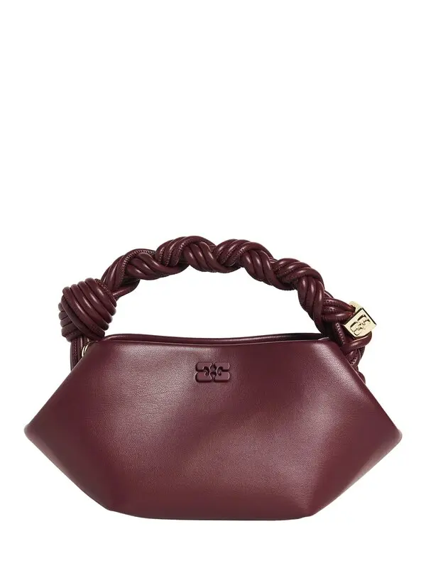 GANNI Bou Mini Top-handle Bag - Burgundy