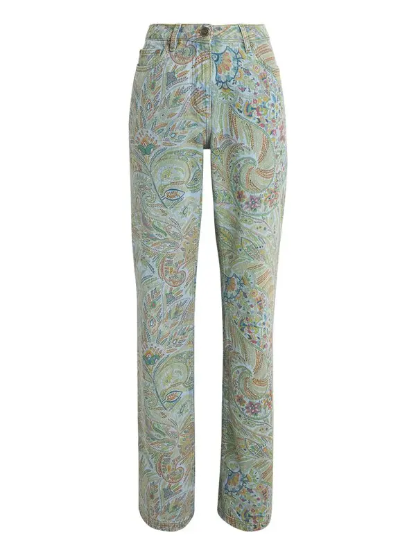 Etro Paisley Flared Jeans - Blue