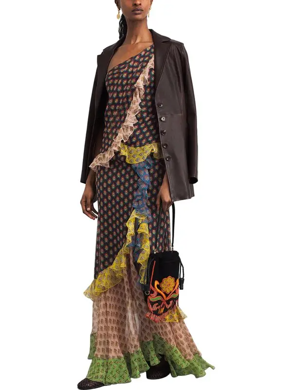 Etro Silk Paisley Midi Skirt - Black