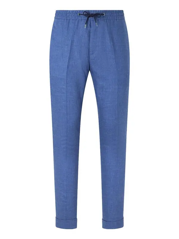 Paul Smith Straight-leg Linen Trousers - Blue