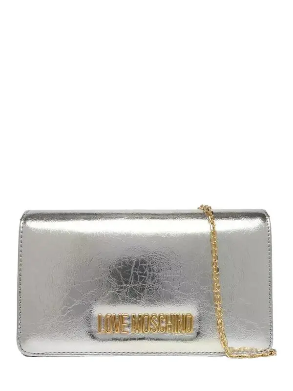 Moschino Small Crossbody Bag - Silver