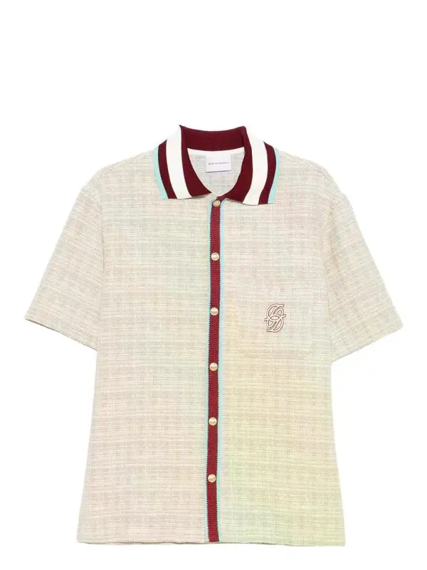 Drole De Monsieur Tweed Shirt - Neutrals