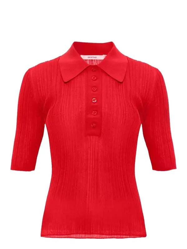 GESTUZ Polo Shirt - Red